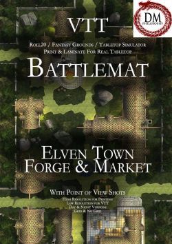 Universell Fantasy Grounds VTT - Battlemap: Elven Town Forge & Market ...