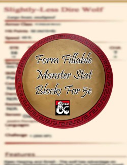 OGL 5e - Form Fillable Lesser Monster Stat Blocks (5e) - Produktinfo ...