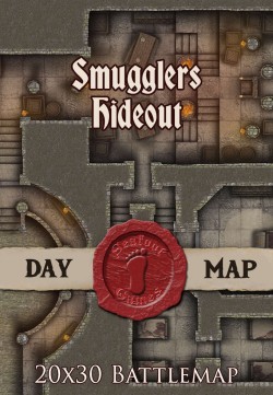 Universell Kartenmaterial - Battlemap: Smugglers Hideout (20x30 ...