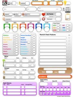 OGL 5e - Character sheet: DnD Color Starter Fillable (5e) - Produktinfo ...